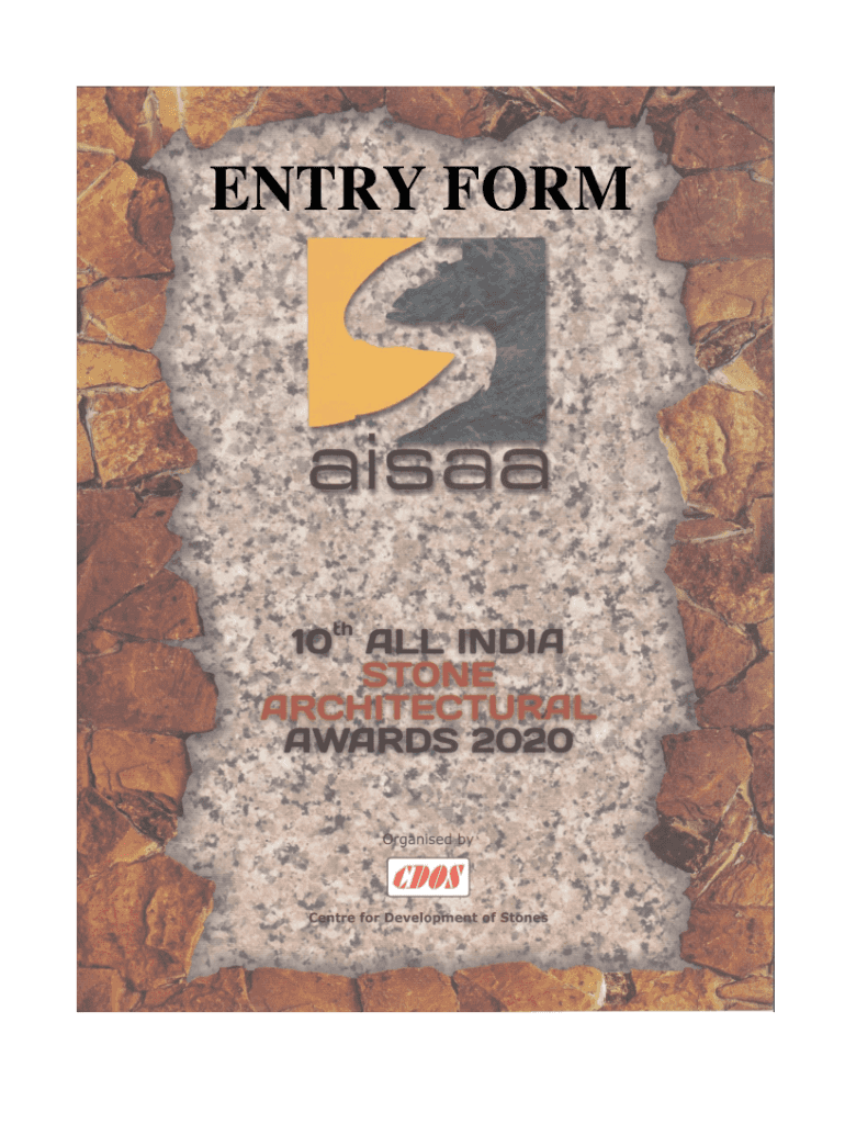 Fillable Online AISAA 2020 Entry Form - Centre for Development of ...