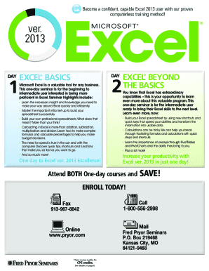 Fillable Online Best Excel Classes Near Me: Find In-Person & Virtual ...