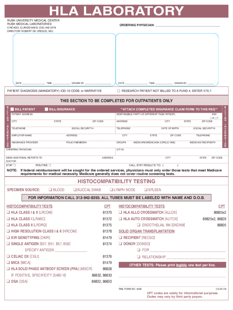 Fillable Online rml rush Pages - Laboratory Requisitions - Rush Medical Labs Fax Email Print ...