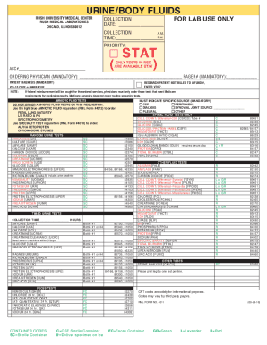 Fillable Online rml rush Department of Clinical Laboratory Sciences ...