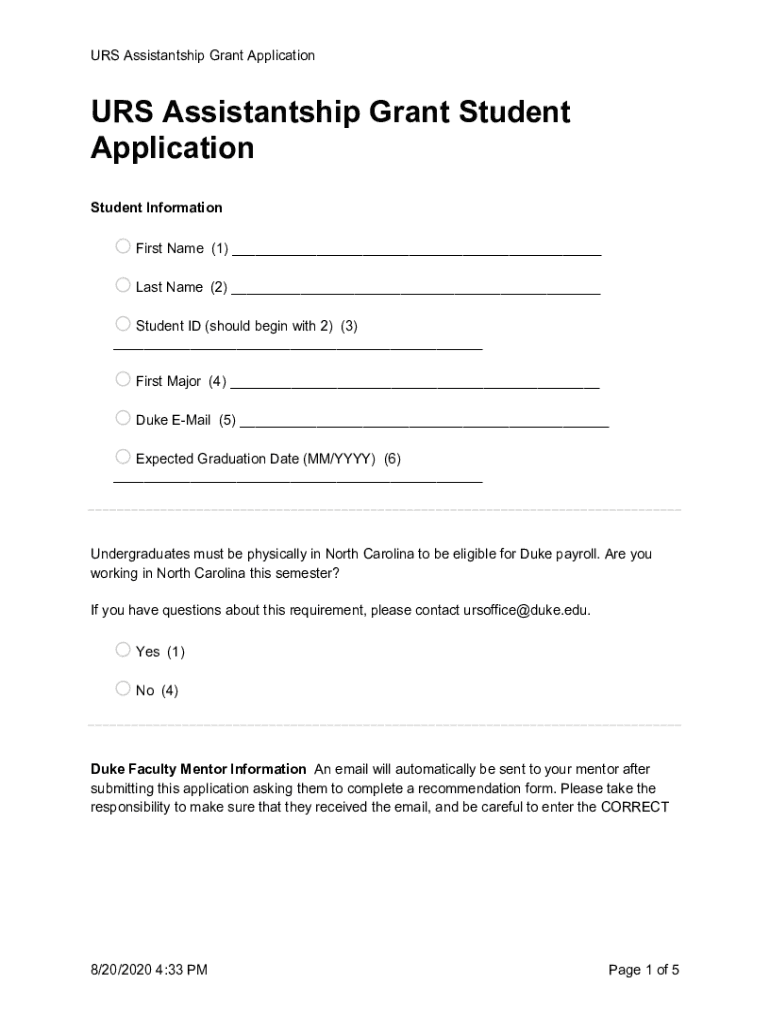 Fillable Online The Student Grant Application Process - Cardinal ...