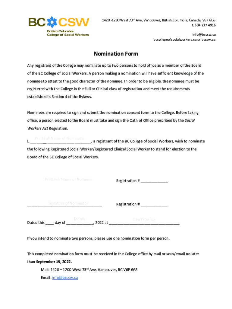 Fillable Online BCIT: ICES : BCCSW Requirement's Sheet - Vancouver Fax ...