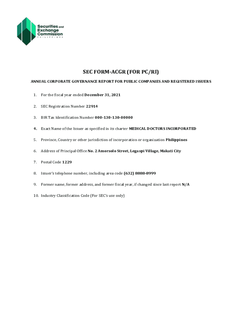 Fillable Online SEC FORM-ACGR (for PC/RI) Fax Email Print - pdfFiller