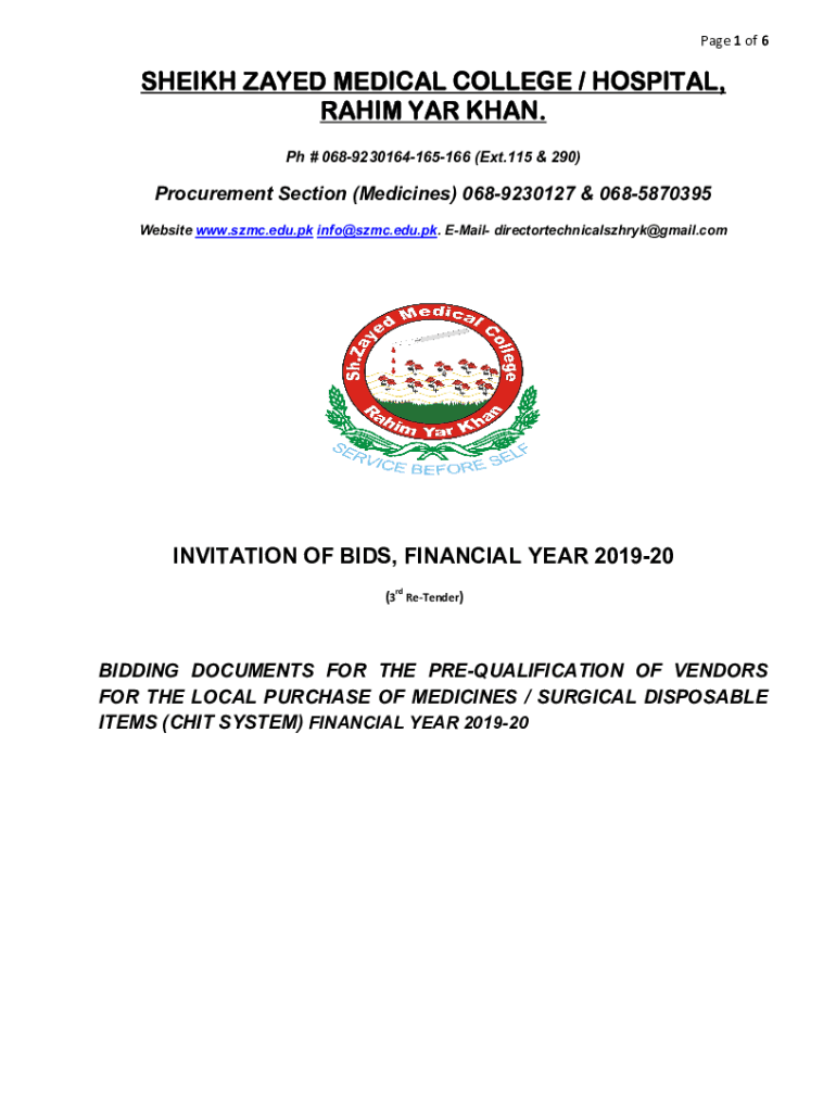 Fillable Online sheikh zayed medical college/hospital, rahim yar khan ...