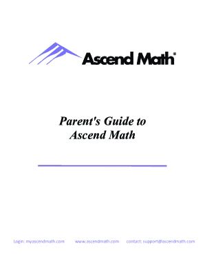 Fillable Online Parent's Guide to Ascend Math Fax Email Print - pdfFiller