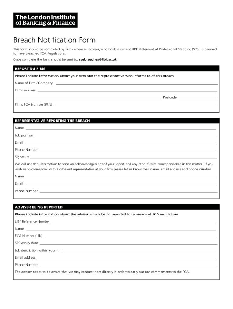 Fillable Online Statements of Professional Standing (SPS) - LIBF Fax Email Print - pdfFiller