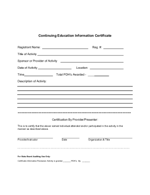 Fillable Online Certificate RegistrationThe Chang School of Continuing ...