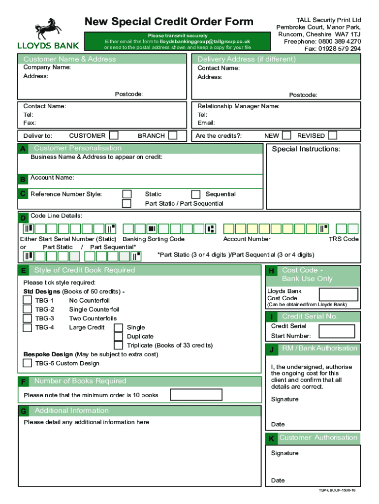 Fillable Online TALL Security Print Ltd - Company Profile and News Fax ...