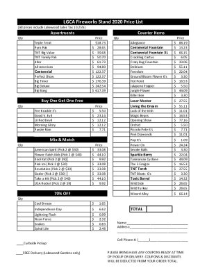 Fillable Online 2020 TNT Fireworks- Order Form - Ngin Fax Email Print ...