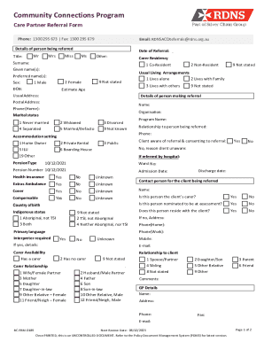 Fillable Online Domiciliary Care Referral Form. Referral form for ...