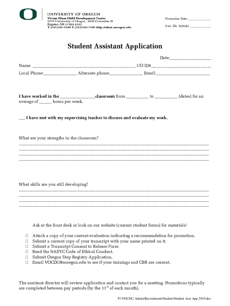Fillable Online Vivian Olum Child Development Center Student Request for ... Fax Email Print ...
