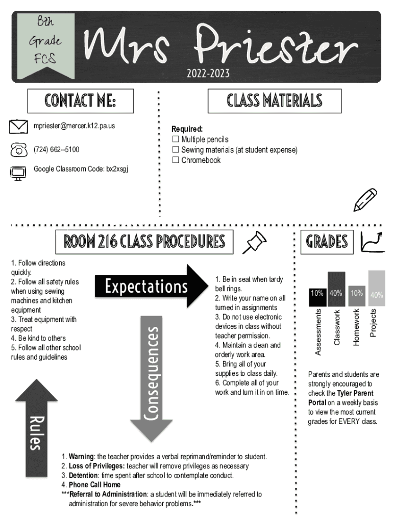 Fillable Online 8th Grade FCS Fax Email Print - pdfFiller