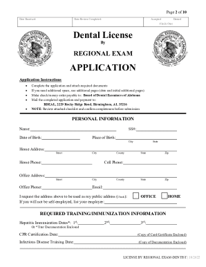 Fillable Online Thank you for your interest in applying for Dental ...