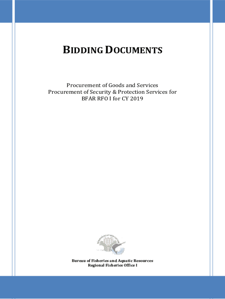 Fillable Online region1 bfar da gov Philippine Bidding Documents ...