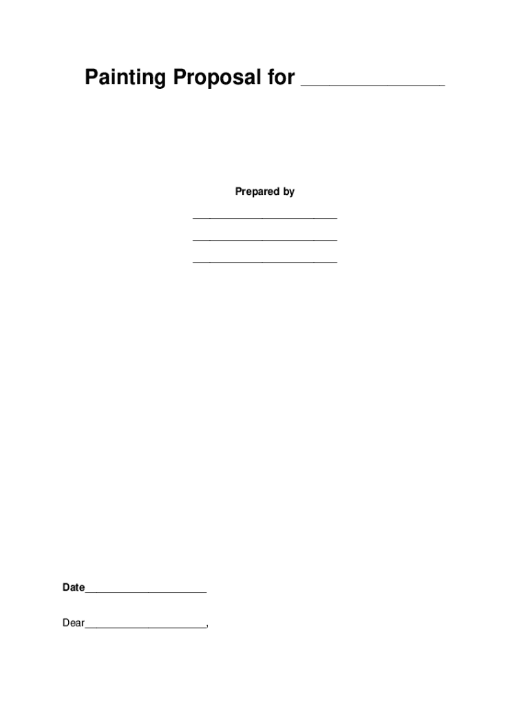 Fillable Online Painting Proposal for - Signaturely Fax Email Print ...