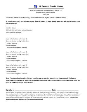 Fillable Online Internet Bill Pay Enrollment Form - LM Federal Credit ...