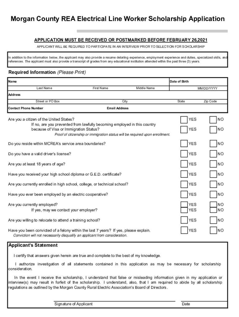 Fillable Online Morgan County Rural Electric Association - Facebook Fax ...