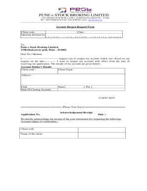 Fillable Online RE OPEN FORM Fax Email Print - pdfFiller