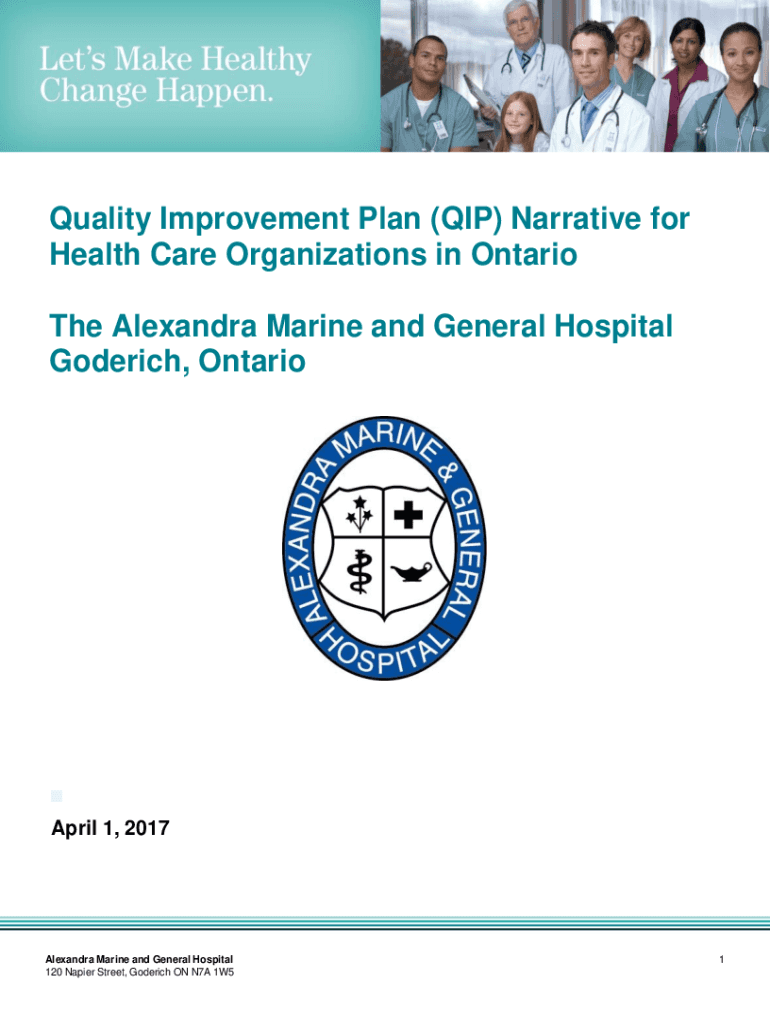 Fillable Online Alexandra Marine and General Hospital Goderich, Ontario ...