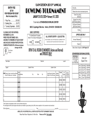 Fillable Online BOWLING TOURNAMENT -UAW SolidWeb Fax Email Print ...