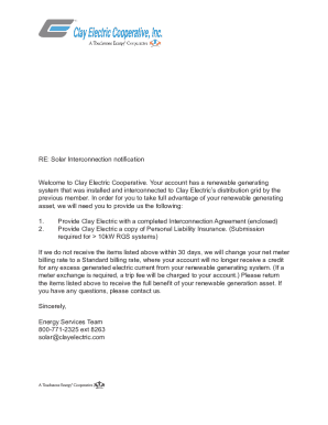 Fillable Online Information and Requirements for Electric Service ...