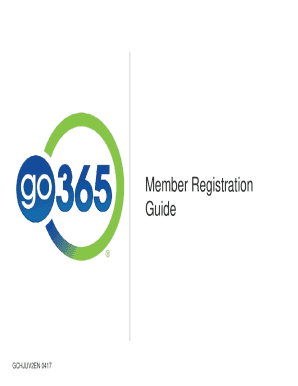 Fillable Online Member Registration Guide - Go365 Community Fax Email ...