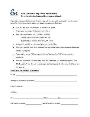 Fillable Online Nurturing secure attachments for infants and toddlers ...