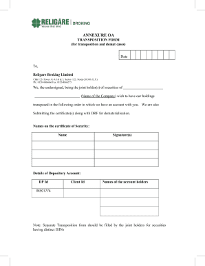 Fillable Online POA Registration Request Letter - Religare Fax Email ...