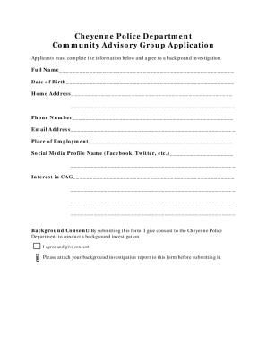 Fillable Online Personal History Statement (Sworn Officer) Fax Email ...