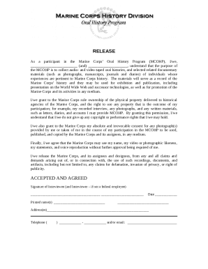 Release - Marine Corps University Doc Template | pdfFiller