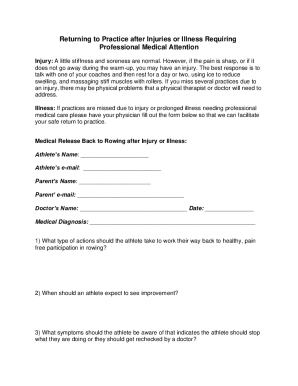 Fillable Online After a Sports Injury: When to See the Doctor Fax Email ...