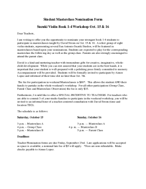 Fillable Online teacher nomination form Fax Email Print - pdfFiller