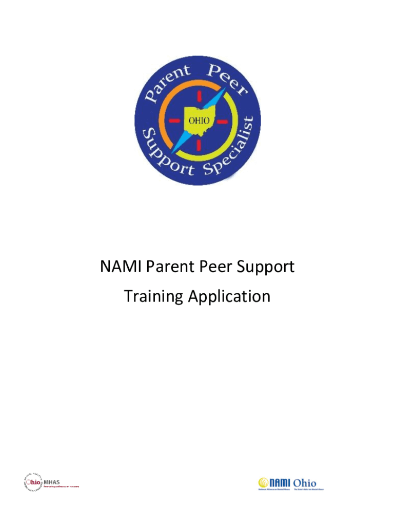 Fillable Online NAMI Parent Peer Support Training Application - NAMI ...