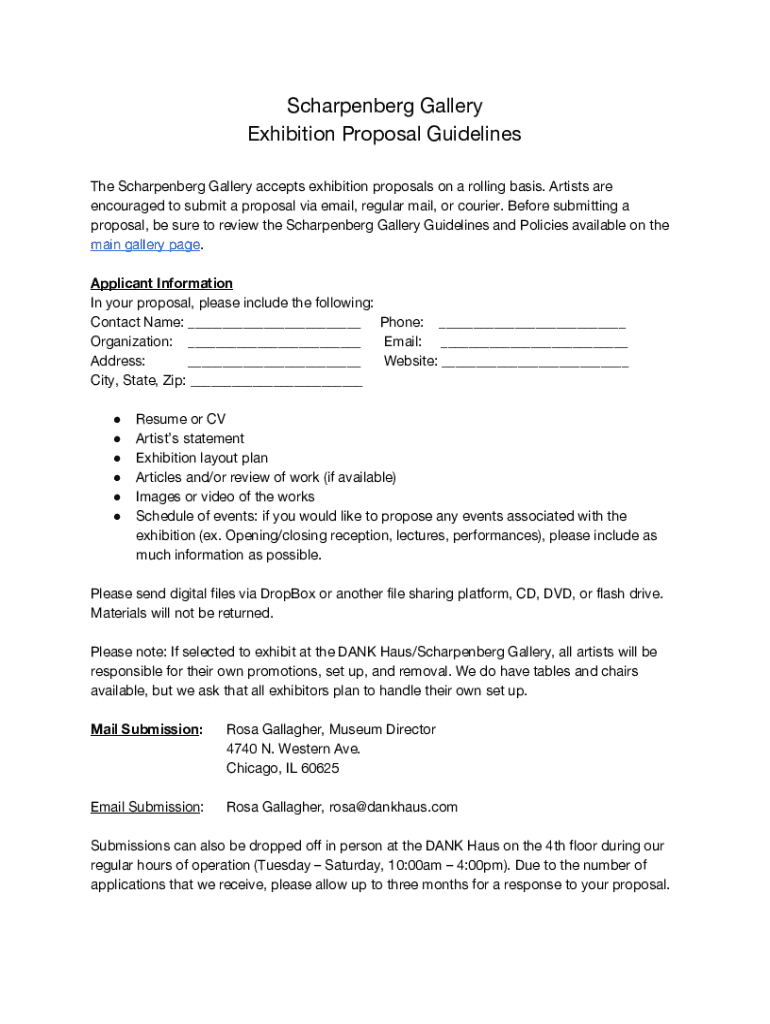 Fillable Online Exhibition Proposal - Art Gallery of Peterborough - Submittable Fax Email Print ...