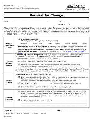 Fillable Online Request for change Fax Email Print - pdfFiller
