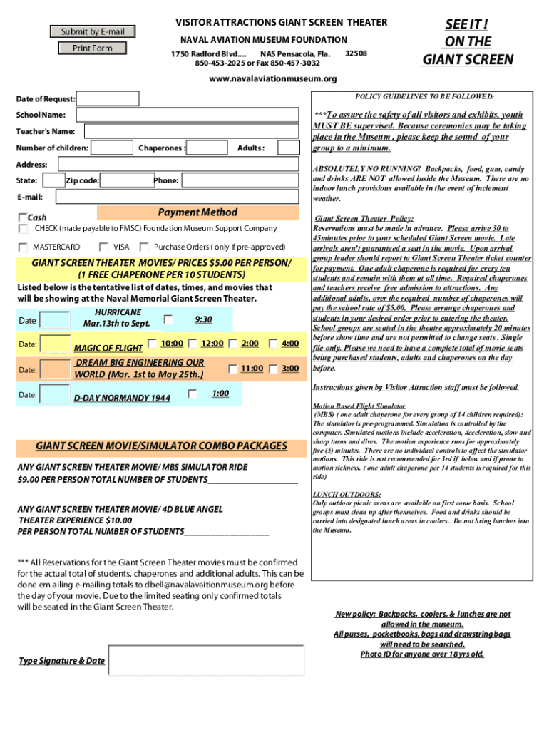 Fillable Online Plan your visit at National Naval Aviation Museum Fax Email Print - pdfFiller
