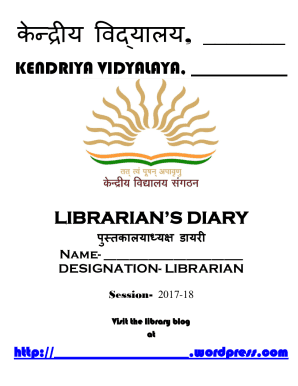 Fillable Online Librarian Diary - Library Blog of KV I.N.S Mandovi Fax Email Print - pdfFiller