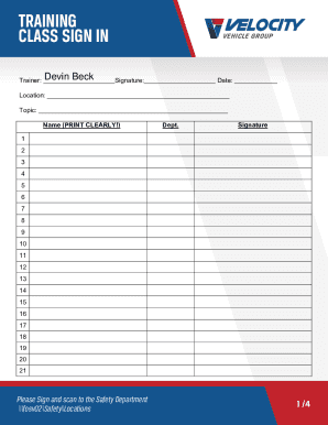 Fillable Online Devin Beck - EH&S Manager - Velocity Vehicle Group ...