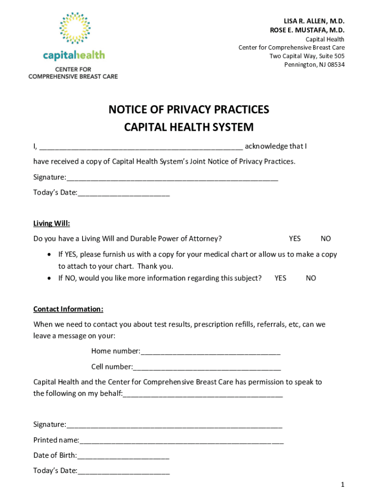 Fillable Online Rose E. Mustafa, MD, a Breast Surgeon with Capital ...