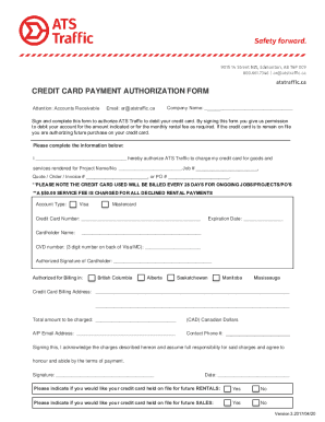 Fillable Online Credit Card (ACH) Authorization Forms (4)Sample ...