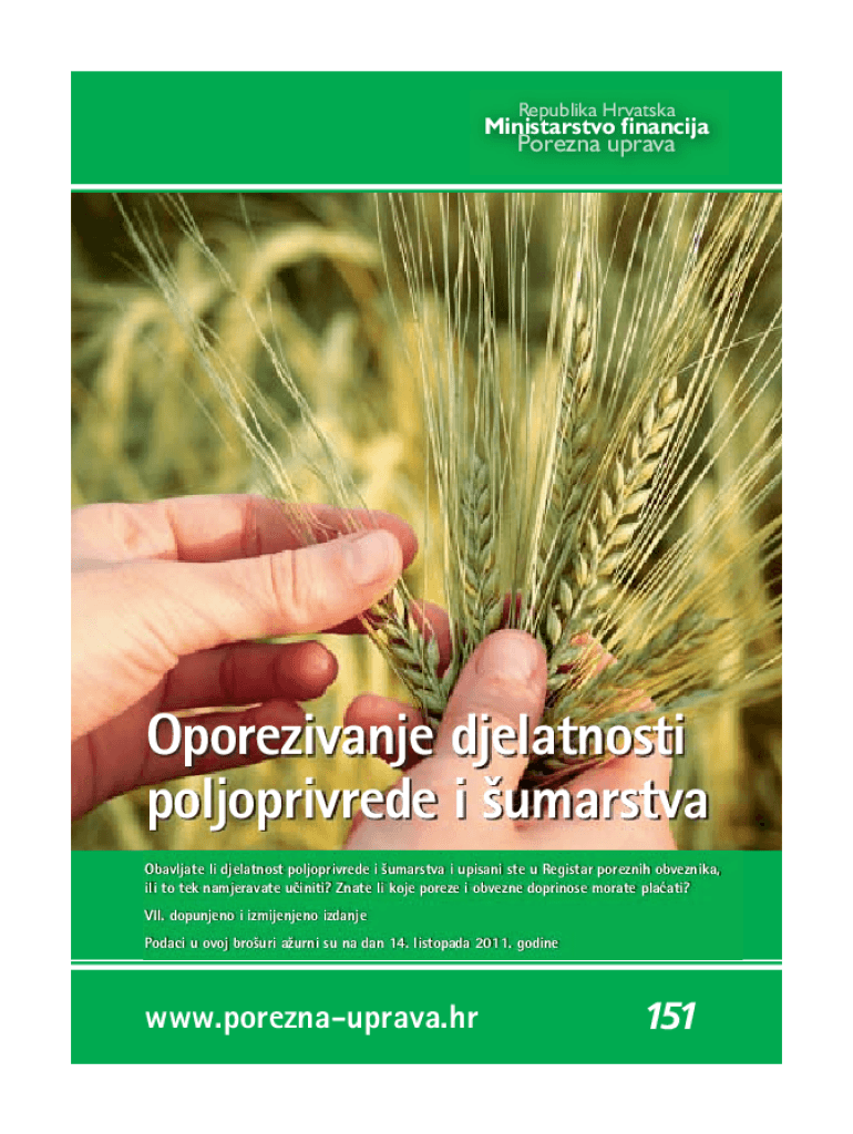 Fillable Online obveza prijave u registar poreznih obveznika (RPO) Fax ...