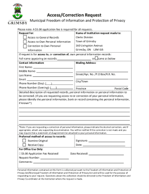Fillable Online Access/Correction Request Form Fax Email Print - pdfFiller