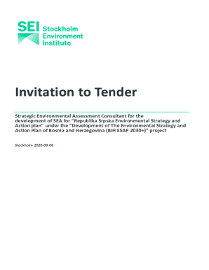 Fillable Online Invitations to tender for Strategic Environmental ...