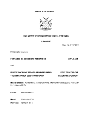 Fillable Online 3 - NAMIBIA SUPERIOR COURTS Fax Email Print - pdfFiller