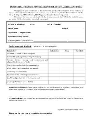 Fillable Online A Case Study Exploration of Internships in ...