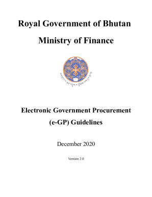 Fillable Online Electronic Government Procurement (e-GP) System Fax ...