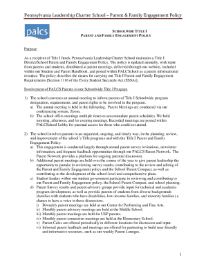 Fillable Online The Pennsylvania Leadership Charter School in PA - Niche Fax Email Print - pdfFiller