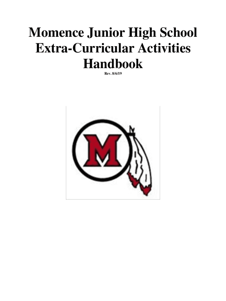 Fillable Online Momence Junior High School Extra-Curricular Activities ...