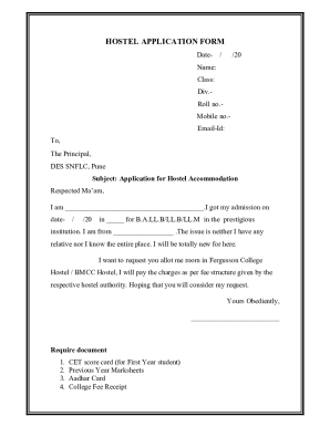 Application For Hostel Allotment - Fill Online, Printable, Fillable ...
