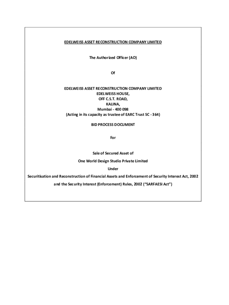 Fillable Online To the Members of Edelweiss Asset Reconstruction Company ... Fax Email Print ...